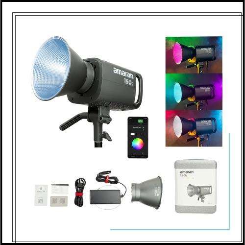【Aputure】 Amaran 150C フルーカラー150W RGBビデオライト CRI95+ TLCI95+ 色温度2500K〜 7500K 0-100％光調整 15610lux＠1m G/M調整可