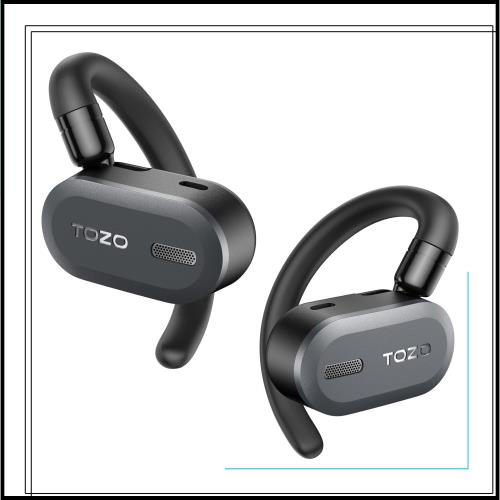 TOZO O2 ワイヤレスイヤホン 2025 極上の音体験 耳掛け式イヤホン Bluetooth 5.3 開放型イヤホン 究極のフィット感 耳を塞がない 快適な