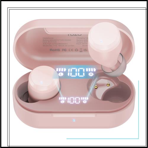 TOZO T12 ワイヤレスイヤホン 極上の音体験 迫力かつ繊細な音 LEDディスプレイ電池残量表示 防水性能 ENCノイズキャンセリング カスタムE