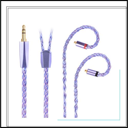 NICEHCK SpaceCloud Ultra イヤホーンリケーブル 6N銀メッキ単結晶銅と7N単結晶銅線のミックス MMCX 3.5mmプラグ HiFi 金属製コネクタ ア