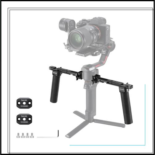 NEEWER デュアルハンドグリップ RS4 RS4 Pro RS3 RS3 Pro RS2 RSC2 Ronin S SCジンバルに対応 組み立て式デュアルハンドルセット ミニNAT