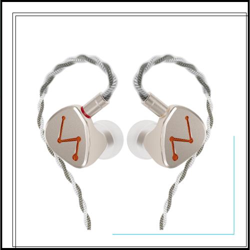 【VGP 2024SUNNER 受賞】LETSHUOER DZ4 インイヤーイヤホン 4基6ｍｍドライバー使用 人間工学 3Dプリント筐体 有線インイヤーモニター銀