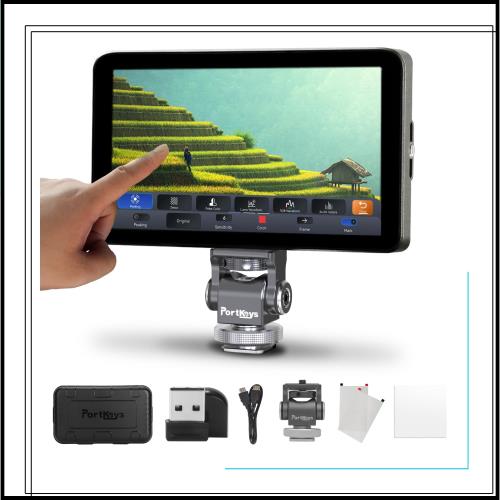 Portkeys LH7H カメラモニター 7 インチ 1000 Nits タッチスクリーンフィールドモニター、広色域 3D LUT フォールスカラー、DSLR カメラ
