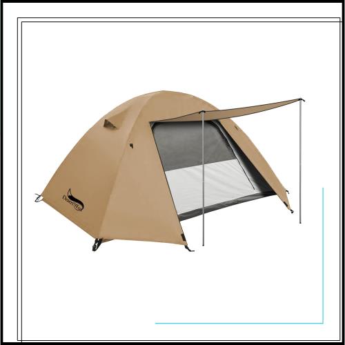 DesertFox テント 2-3人用 4000mm耐水圧 ドームテント 前室あり キャンプテント コンパクト軽量 撥水加工素材 二重層構造 4シーズン 簡単