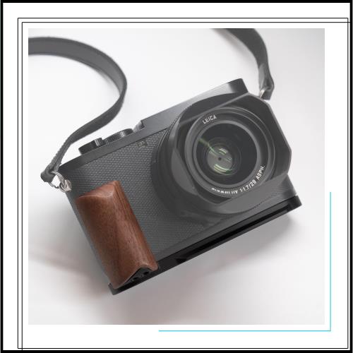 【Iborrys】 対応 Leica ライカ Q3 カメラ 専用 L型 プレート ？ レトロな高級な実木ハンドル ？ Arca標準仕様 (クルミの木)