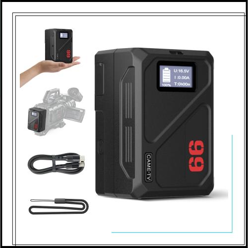 Came-TV Vマウントバッテリー MINI 99C 6900mAh 99Wh 14.4V 小型 Vロック バッテリー PD 65W USB-C 急速充電 大容量 D-TAP/USB-A/DC×2/B