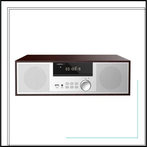 CDプレーヤー 40W コンパクトコンポーネントシステム CDステレオミニコンポ FMラジオ Bluetooth対応スピーカー USB/AUX入力 ヘッドフォン