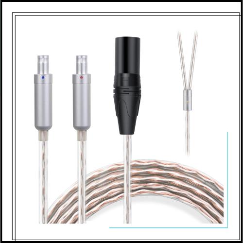 okcsc JBX ヘッドホンケーブル HD800 リケーブル イヤホン・ヘッドホン用 SENNHEISER用 HD800S・HD820・D1000に適合 OFC 4芯 長さ1.5m 4P