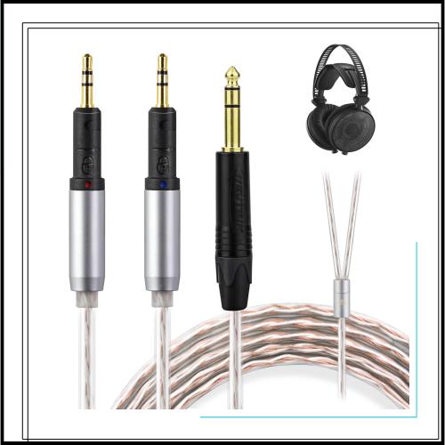 okcsc JBX ヘッドホンケーブル R70X リケーブル イヤホン・ヘッドホン用 Audio-Technica用 ATH-R70X/R70xaに適合 OFC 4芯 ロック機構付き