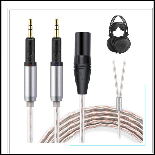 okcsc JBX ヘッドホンケーブル R70X リケーブル イヤホン・ヘッドホン用 Audio-Technica用 ATH-R70X/R70xaに適合 OFC 4芯 ロック機構付き