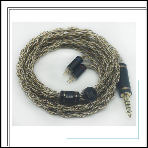 【JSHiFi-Jupiter】2pin4.4mmリケーブル 4芯金メッキと銀メッキとグラフェン線材 2pinイヤホンアップグレードケーブル 4.4mmイヤフォン交