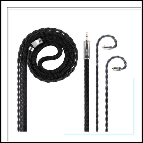 NICEHCK AceOrpheus イヤホンリケーブル 高純度8N単結晶銅OCC MMCX 2.5mm 衝撃吸収ネットデザイン 金メッキプラグ フラグシップ 音質改善