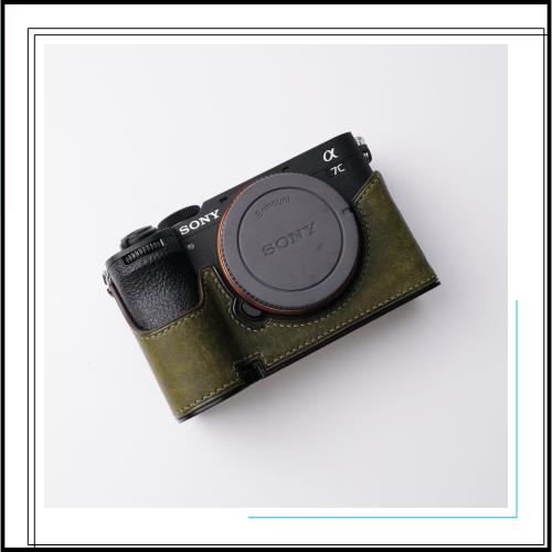 対応 Sony ソニー A7C Mark II α7C2 α7CR A7CR 専用 カメラケース カメラカバー カメラバッグ 本革 【Iborrys 純手作】銀付牛革本体+メ