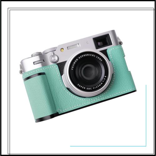 対応 FUJIFILM FUJI 富士 X100VI 専用 カメラケース カメラカバー カメラバッグ 本革 【Iborrys 純手作】銀付牛革本体+メタルベースプレ