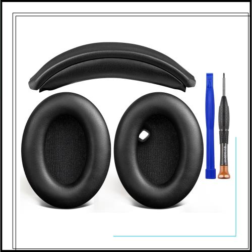 SOULWIT イヤーパッド + ヘッドバンド セット Sony WH-1000XM4 (WH1000XM4) Over-Ear 用 ヘッドセット 交換 キット ヘッドホン 替え パッ
