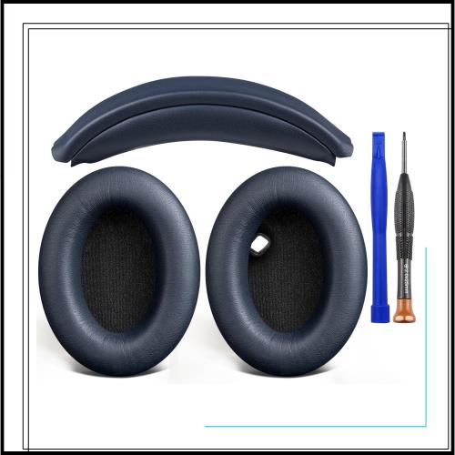 SOULWIT イヤーパッド + ヘッドバンド セット Sony WH-1000XM4 (WH1000XM4) Over-Ear 用 ヘッドセット 交換 キット ヘッドホン 替え パッ