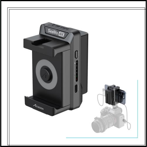 【Accsoon直営店】Accsoon SeeMo 4K カメラto iPhone/iPad ビデオ モニター 映像伝送システム ミニビデオ送信機 4Kモバイルライブストリ