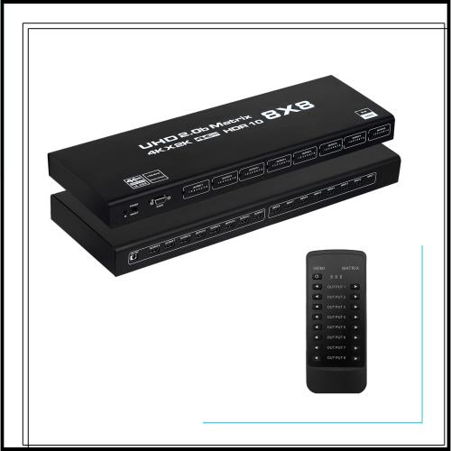 4K@60Hz HDMI マトリックス 8入力8出力 HDMIマトリックススイッチ 8x8 HDMI 分配器 HDMI 切替器 8PC8ディスプレイ用 HDMI 切り替え器 HDM