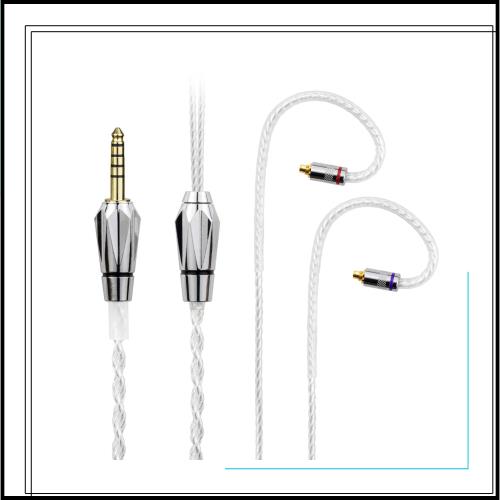 cooyin 水晶の恋 リケーブル MMCX ケーブル イヤホン HIFI音質 4芯 銀メッキ単結晶銅 SEシリーズSE215・SE315・SE425 HAシリーズ HA-FD02