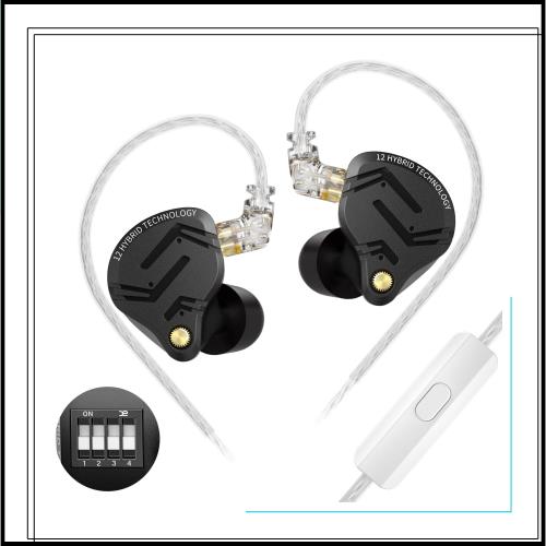 KZ ZS12 PROX 5BA 1DD ハイエンドイヤホン インイヤーモニター 耳掛け イヤホン 有線 カナル型 イヤモニ 前例のない聴覚体験/プロ仕様の