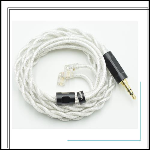 【JSHiFi-Memory】QDC3.5mmリケーブル 2芯ステレオ同軸ケーブル銀メッキ・単結晶銅混合線材 3.5？イヤホンアップグレードケーブル 中華QD