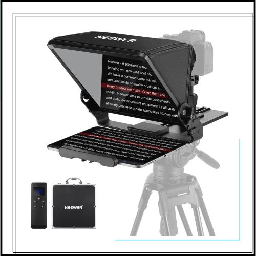 NEEWER プロンプター X12II iPad/タブレット用 アルミ合金製 RT113リモートとNEEWER Teleprompter App制御 Arca型カメラマウント/コール