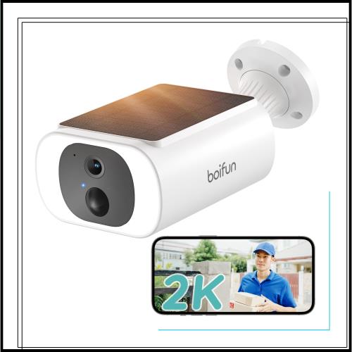 【2025改良型・BCパネル・両面集光可能・直射日光不要・集電効率20%向上】BOIFUN 防犯カメラ 屋外 ソーラー 300万画素 ワイヤレス/WIFI