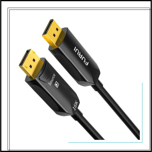 光ファイバ DisplayPort ケーブル 2.1 10M、16K 光ファイバ DisplayPort 2.0 ケーブル 80Gbps, 16K@60Hz, 8K@60Hz, 4K@240Hz / 165Hz / 1
