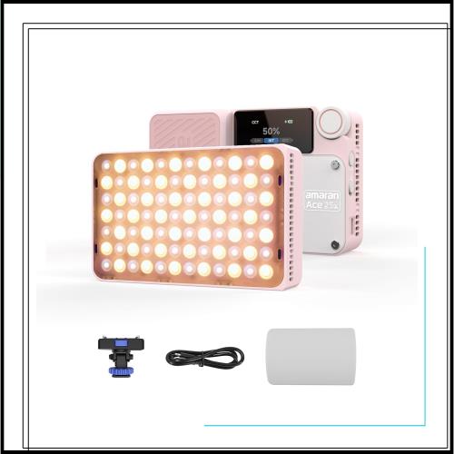 aputure amaran Ace 25X 25W小型撮影ライト 両色温 磁気吸着・クイックリリース機能付き 1/4ネジ穴搭載 ライブ配信・Vlog・補助照明に最