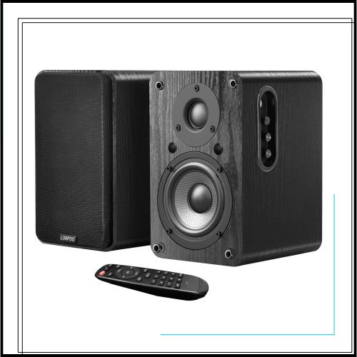 ブックシェルフスピーカー 100W(RMS) アクティブスピーカー Bluetooth/USB入力/AUX入力/HDMI入力/光入力/同軸入力 4インチウーハー/1.5イ