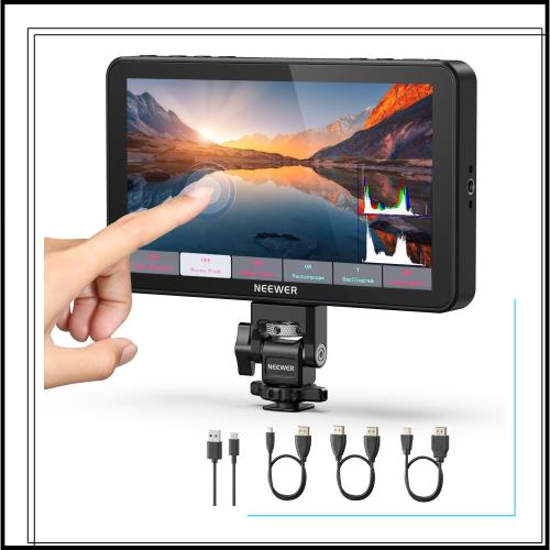 NEEWER F700 7” カメラフィールドモニター 3D LUT付き2000nit HD 1920x1080 IPSタッチスクリーン ピークフォーカス付き 4K HDMIループイ