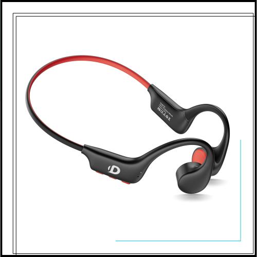 DEMICEA オープンイヤーヘッドホン、骨伝導イヤホン、内蔵32GB MP3、マイク付き、IP68防水＆防汗、8時間再生、ワイヤレス Bluetooth 5.3、