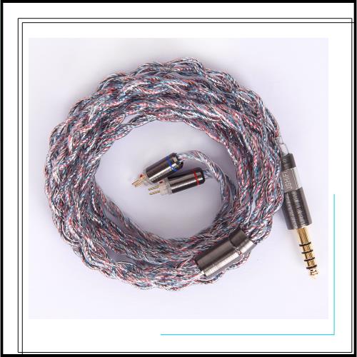 【JSHiFi-Butterfly】2pin4.4mmリケーブル 純銀＋銅銀パラジウム合金＋銀メッキ線材 0.78mm 2pinイヤホンアップグレードケーブル 4.4mmバ