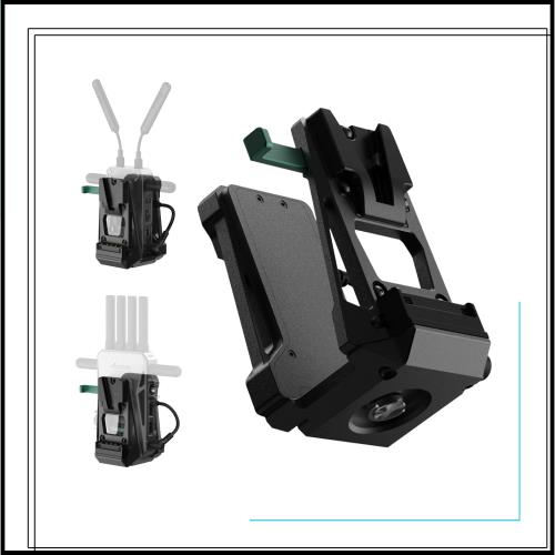 Accsoon V-Lockアダプター Vマウントバッテリー用DCケーブル電源 バッテリー プレート 1/4”-20ネジ穴付き アルミニウム合金製 軽量293g D