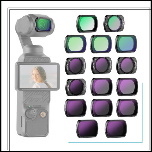 NEEWER 磁気 ND＆CPL＆UV＆LPR＆効果フィルターセット コンパチブル Osmo Pocket 3 16枚 ND8 ND16 ND32 ND64 ND128 ND256 ND1000 ND8/PL ND16