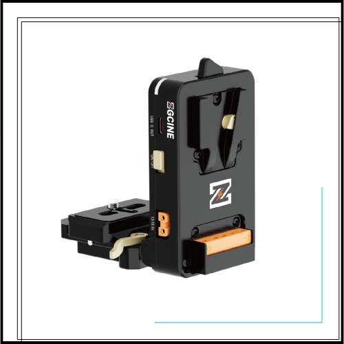 ZGCINE VM-VP4 Vマウントバッテリープレート（アルカスイスデュアルクイックリリースプレート付き）So ny FX3、Canon EOS R5/R6/R7/R10、