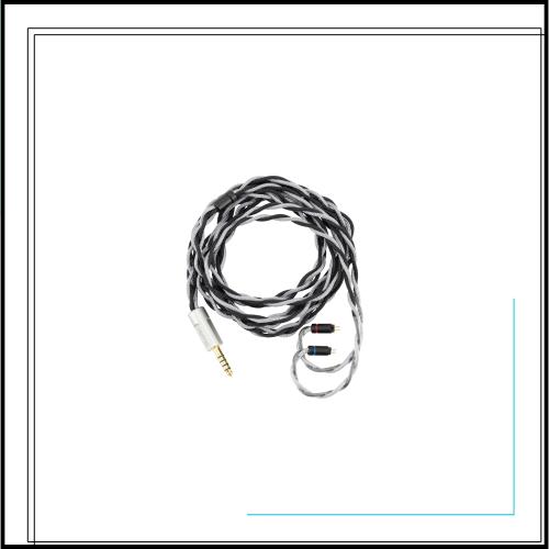 Moondrop ？海 - Atami イヤホン リケーブル 0.78mm 2Pin 4.4mm Litz構造特選単結晶銅+特別高純度銀錫合金 イヤホンアップグレードケーブ