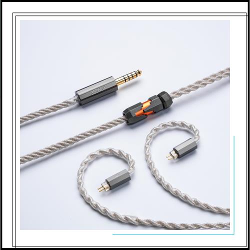 【最新アップグレード版】Angelears × Yongse ？仕 | Yongse Mars HIFI イヤホン アップグレードケーブル 0.78mm 2pin 4.4mm プラグ 銀箔