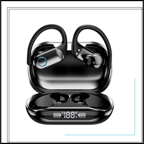 bluetooth オープンイヤー型ワイヤレスイヤホン/イヤーカフクリップイヤホン耳掛け型6つシリコンマイク搭載 80時間音楽再生2025最新bluet