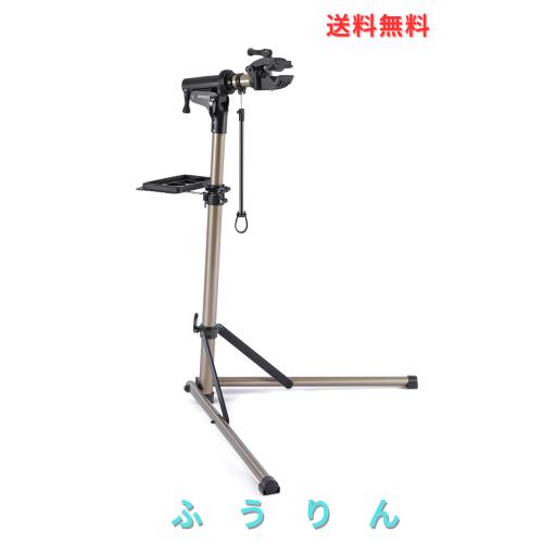CXWXC 自転車 メンテナンススタンド 安定感 高さ調節 角度調節 ワークスタンド 折りたたみ式 工具トレー付 軽量 コンパクト 収納、持ち運