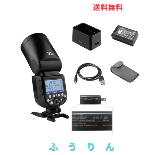 【Godox正規品＆技適マーク】Godox V1Nカメラ フラッシュ スピードライト TTLラウンドヘッドフラッシュ 2.4G 480秒フルパワーフラッシュ