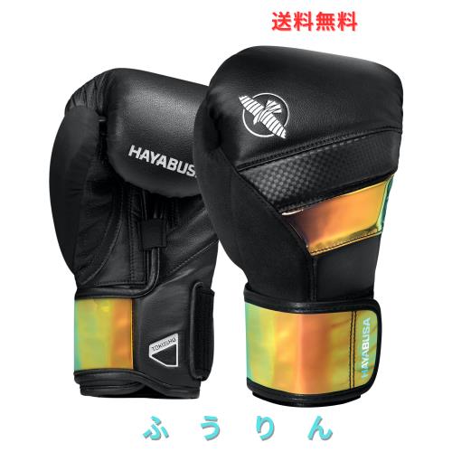 Hayabusa T3ボクシンググローブ（男女兼用） - ブラック/イリディセント, 12oz