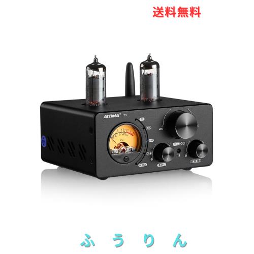 AIYIMA T9 Bluetooth 5.0 100W*2チューブアンプ 2.0チャンネル 真空管 USB DACステレオHiFiホームオーディオデジタルアンプ RCA/COA/Opt/