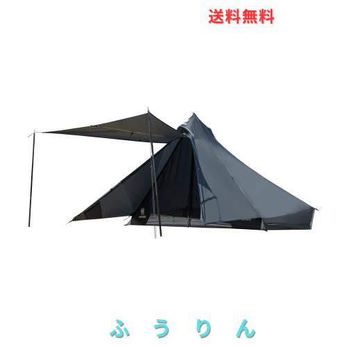 OneTigris TETRAピラミッドテント ワンポールテント ソロテント キャンプテント インナーメッシュテント メインポール付き 登山 アウトド