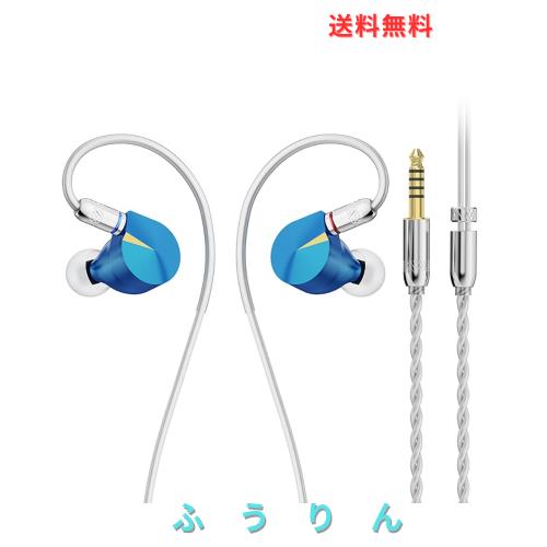 NICEHCK F1 Pro イヤモニ カナル型イヤホン 平面磁気ドライバー 0.78mm 2pin 4.4mm プラグ 単結晶銅OCCと銀メッキ線のミックスケーブル N