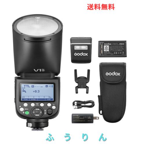 【GODOX正規代理店】GODOX V1Pro-S リチウムイオン丸頭カメラフラッシュ Sony対応 1/8000HSS 76WS 2.4G TTL スプリットサブフラッシュデ