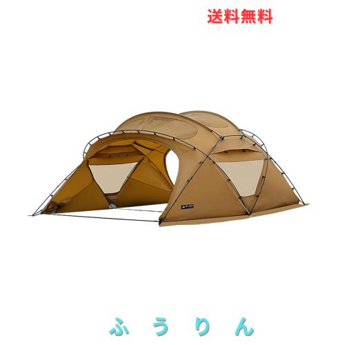 3F UL GEAR JIACHONG16-2.0 トンネルテント 16？ 防水4000＋ 通気 大型 2m高さ 70Dナイロン 日除け 六つ天窓 6〜10人用 煙突穴付き メッ 3F UL GEAR JIACHONG16-2.0 トンネルテント 16？ 防水4000＋ 通気 大型