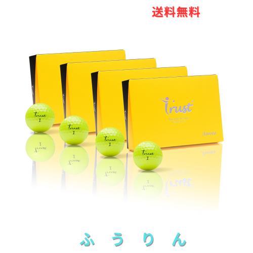 TrustトラストゴルフボールAurora(オーロラ) 被らない 目立つ 飛ぶ 曲がらない 止まるクリスタルウレタンカバー3ピースリアクティブコア(