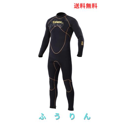 ウエットスーツ メンズ 5mm ネオプレン素材 フルスーツ 裏起毛素材 手首 足首 ファスナー付ける フィッシング ワンピース バックジップ仕