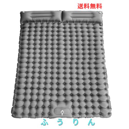 エアーマット キャンプ マット 足踏み式 ダブルサイズ CellBeat【2025新型・10cm極厚・耐荷重300kg】R値4.0 二人用/耐穿刺/抗菌防水 人間